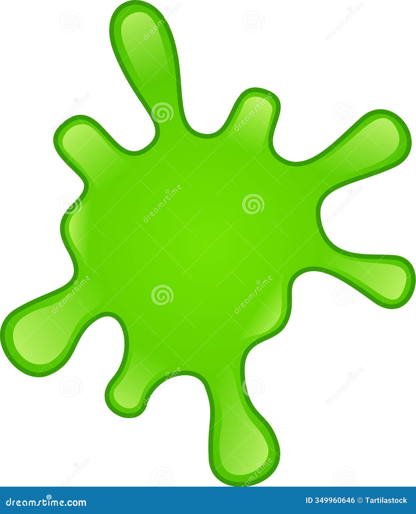 Vibrant Green Splatter Spreading Across a Pristine White Backdrop ...