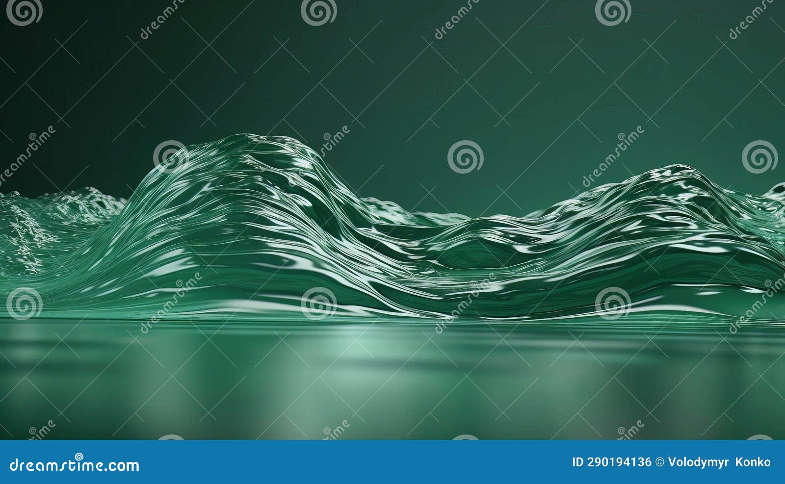 A Vibrant Green Water Wave in Motion. Generative Ai Stock Photo - Image ...
