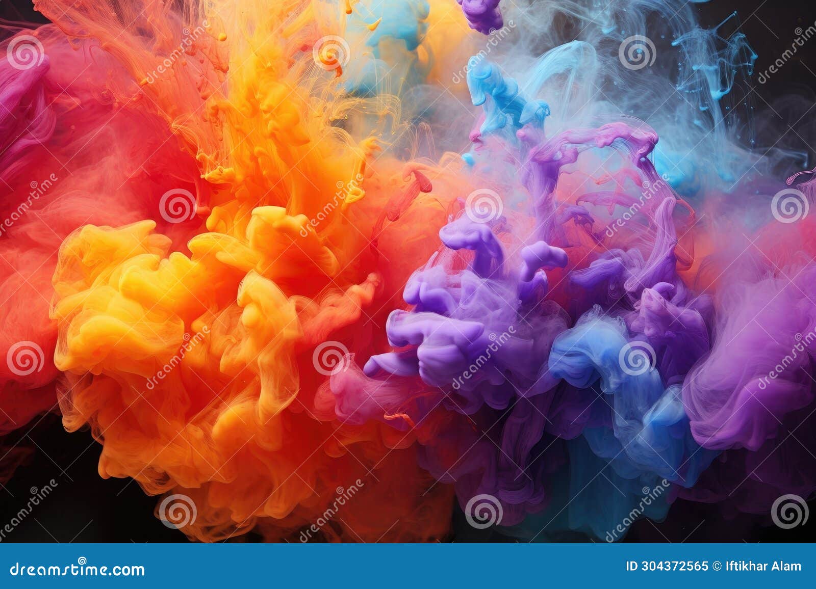 A Vibrant Group of Colored Smokes Gracefully Soaring through the ...
