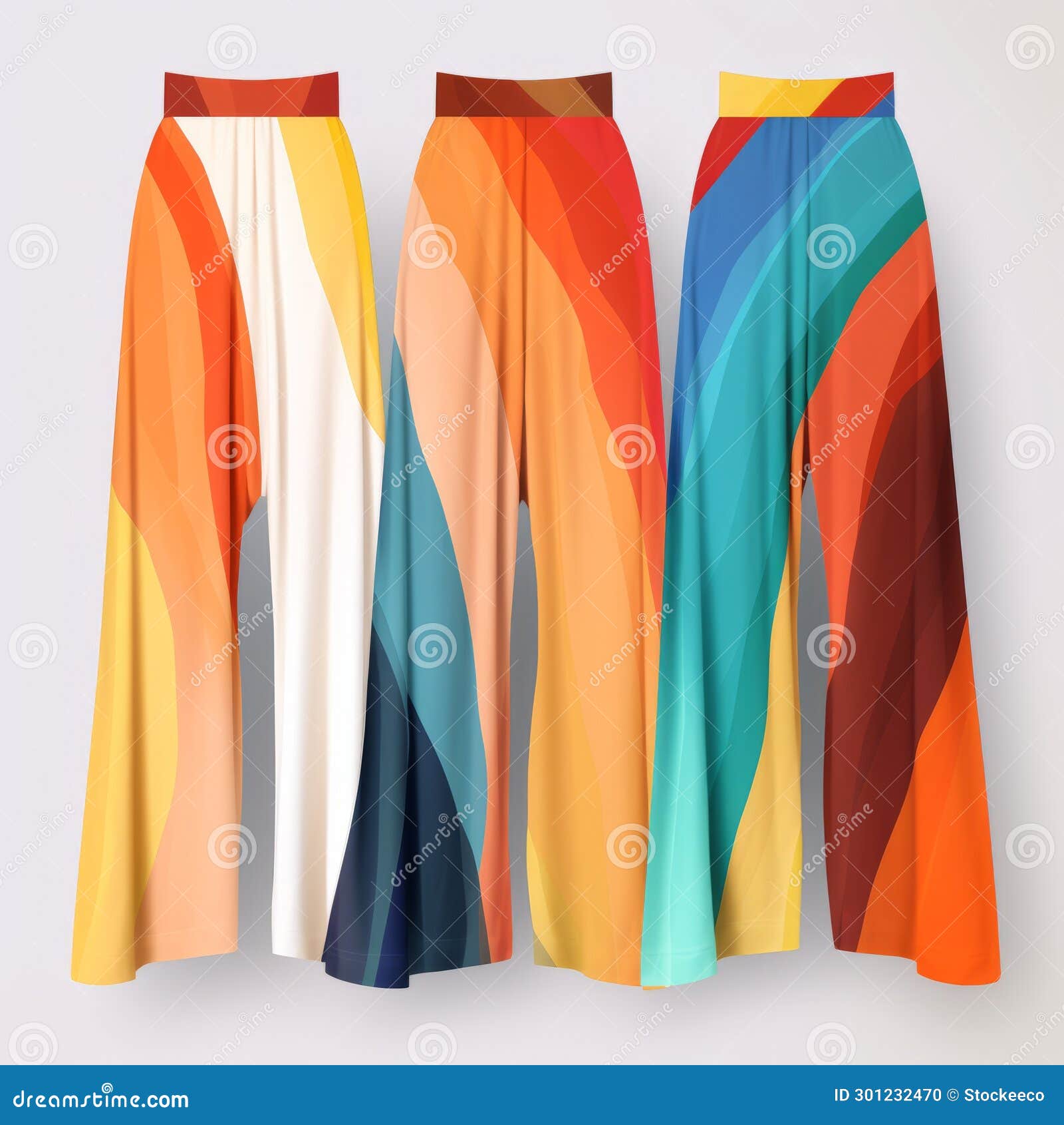 Flared Pants Thin Line Icon, Clothes Concept, Retro Pants Sign On White ...