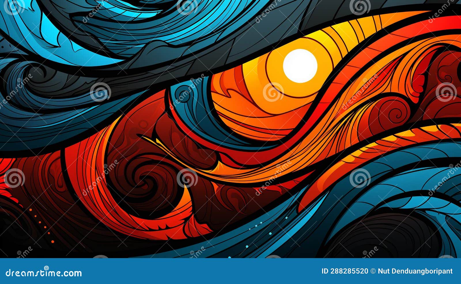 Cultural Fusion Tapestry stock illustration. Illustration of patterns ...