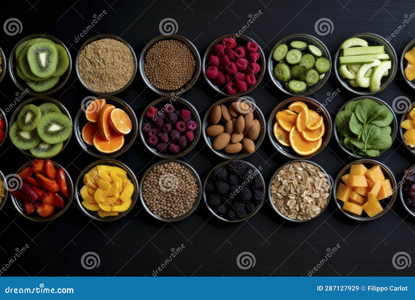 Vibrant Healthy Food Spread Stock Illustration - Illustration of fresh ...
