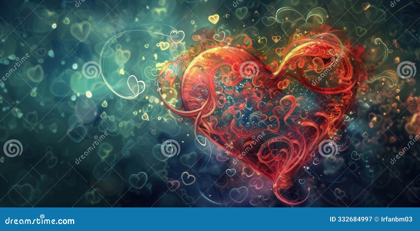 Vibrant Heart Patterns. Colorful and Playful Heart Backgrounds Concept ...