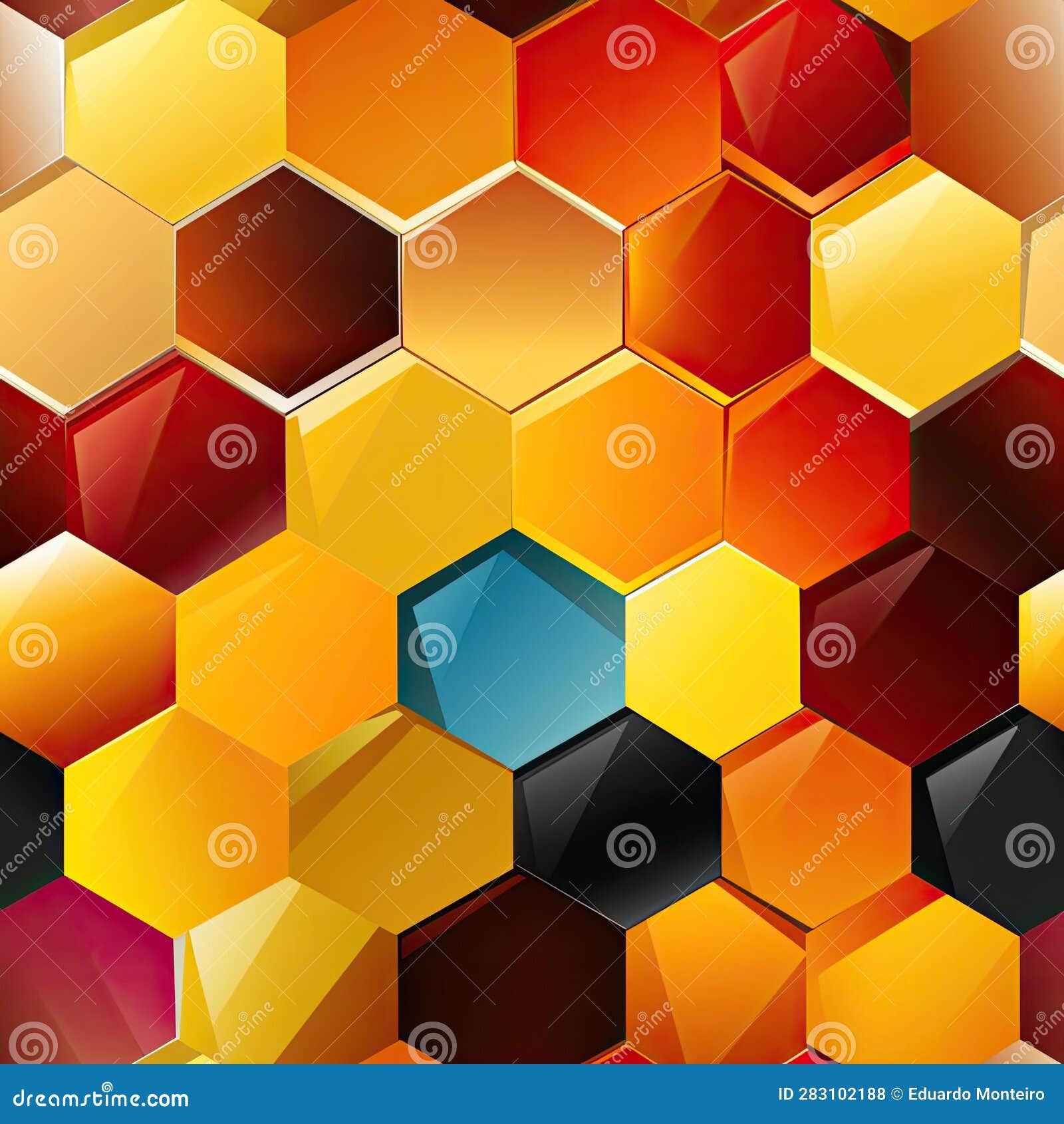 Vibrant Hexagonal Pattern with Intertwining Colors (tiled) Stock ...