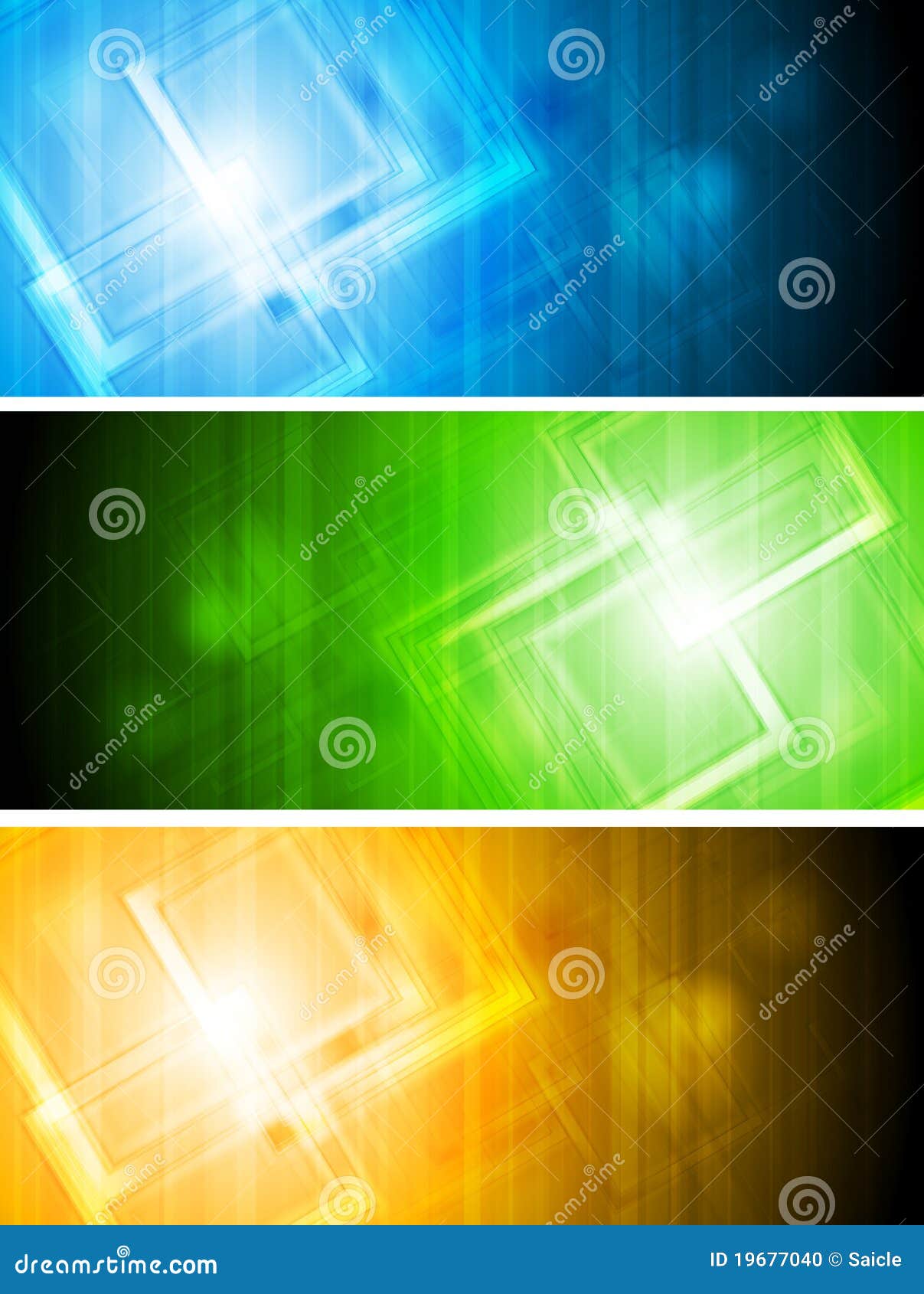 Vibrant hi-tech banners stock vector. Illustration of bright - 19677040