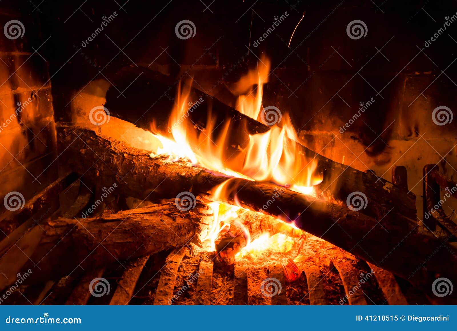 Vibrant home Fire. stock image. Image of heat, oxidation - 41218515