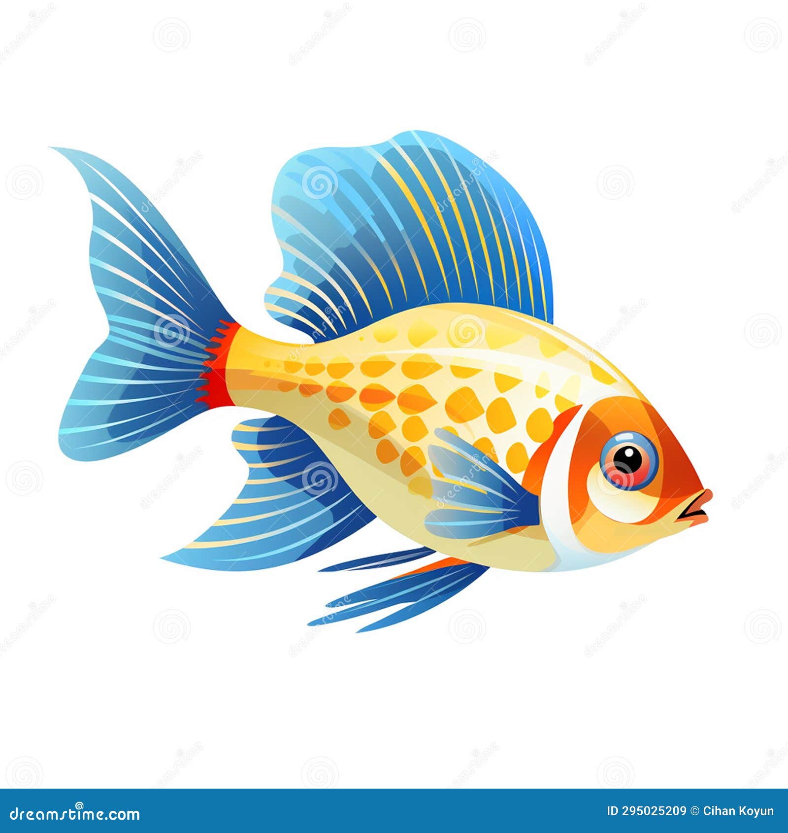 Vibrant Hues of a Tropical Fish Illustration Stock Illustration ...