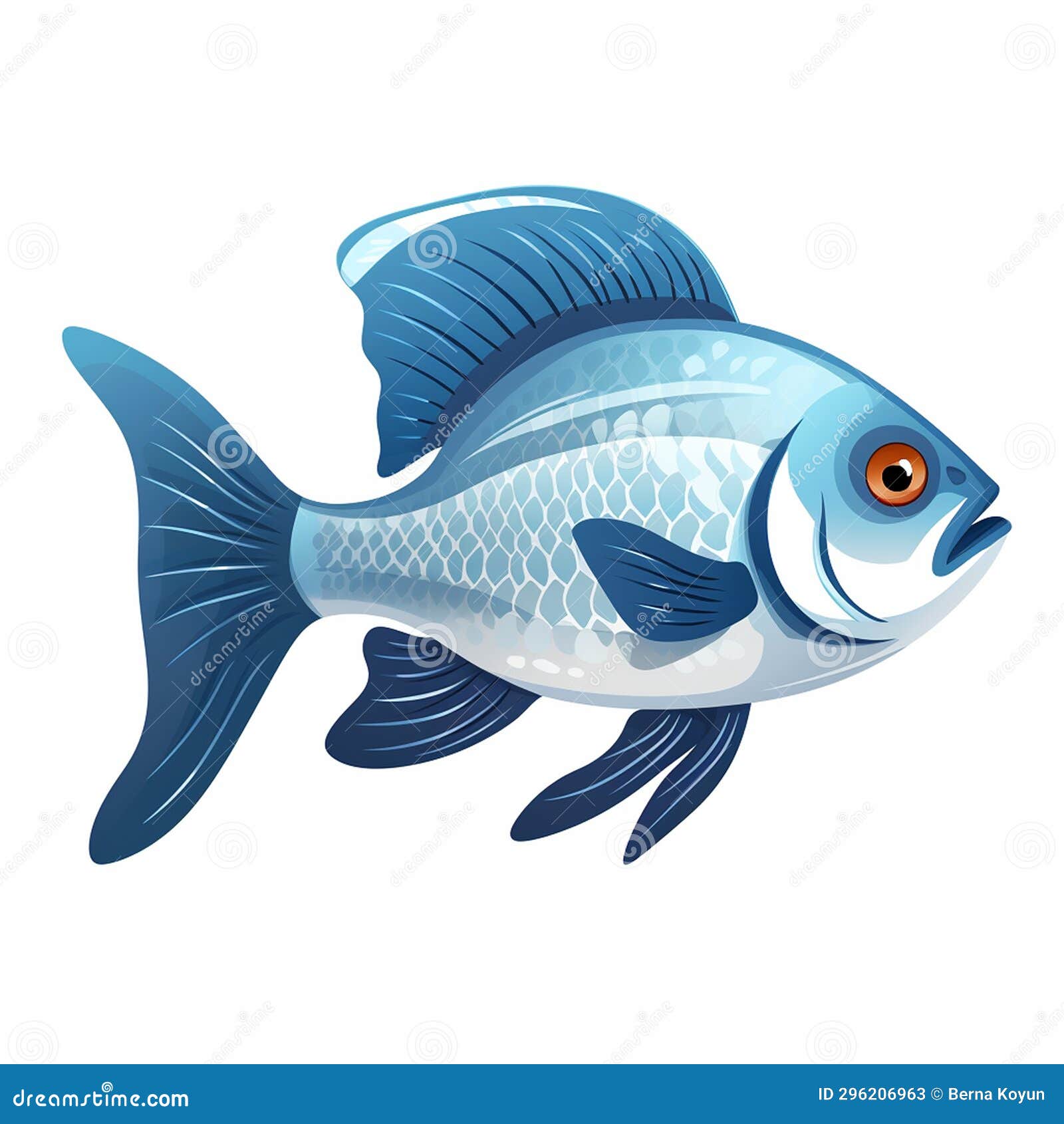 Vibrant Hues of a Tropical Fish Illustration Stock Illustration ...