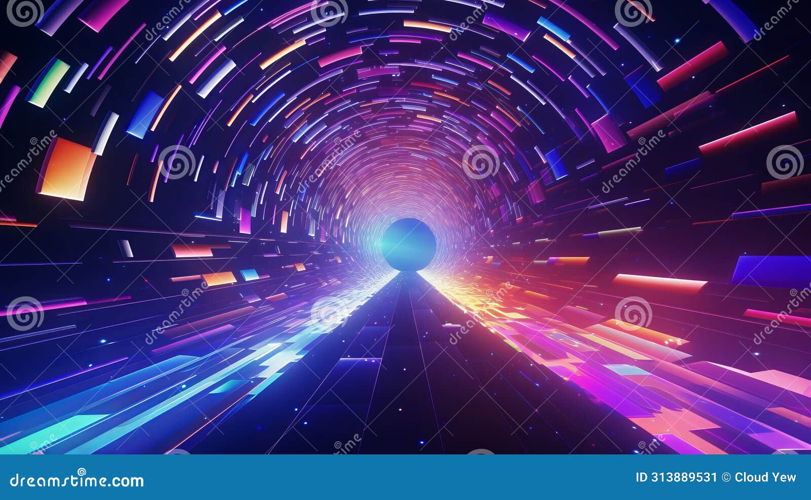 Vibrant Hyper Space Design with Interstellar Elements Stock ...