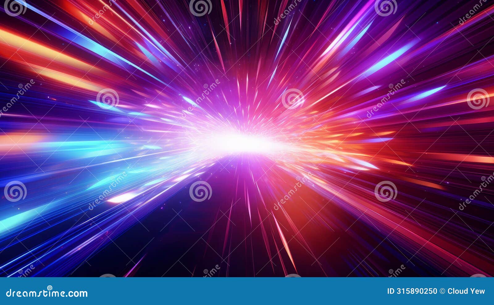 Vibrant Hyper Zoom Tunnel with Cosmic Energy Stock Illustration ...