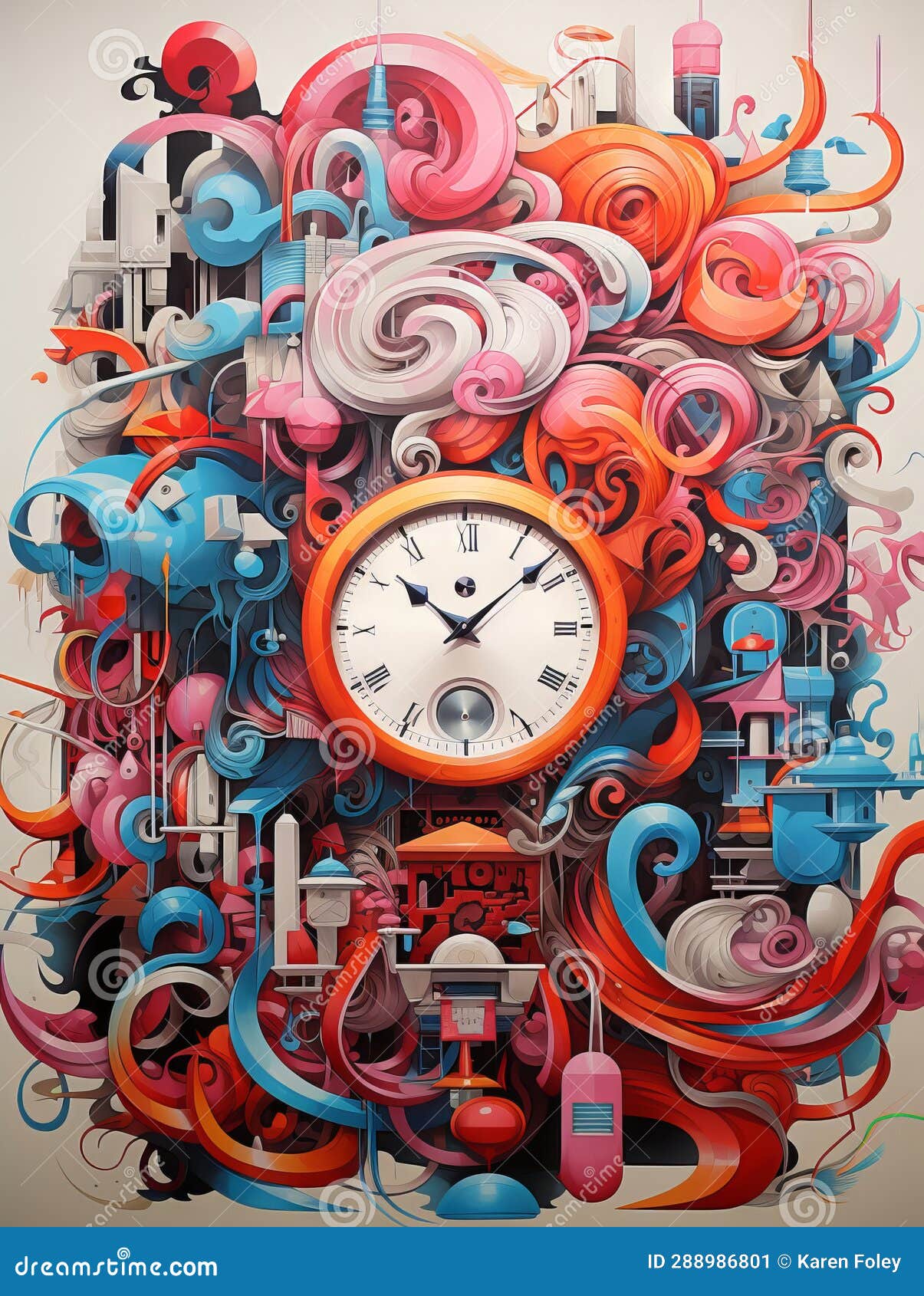 Time machine stock illustration. Illustration of concept - 288986801