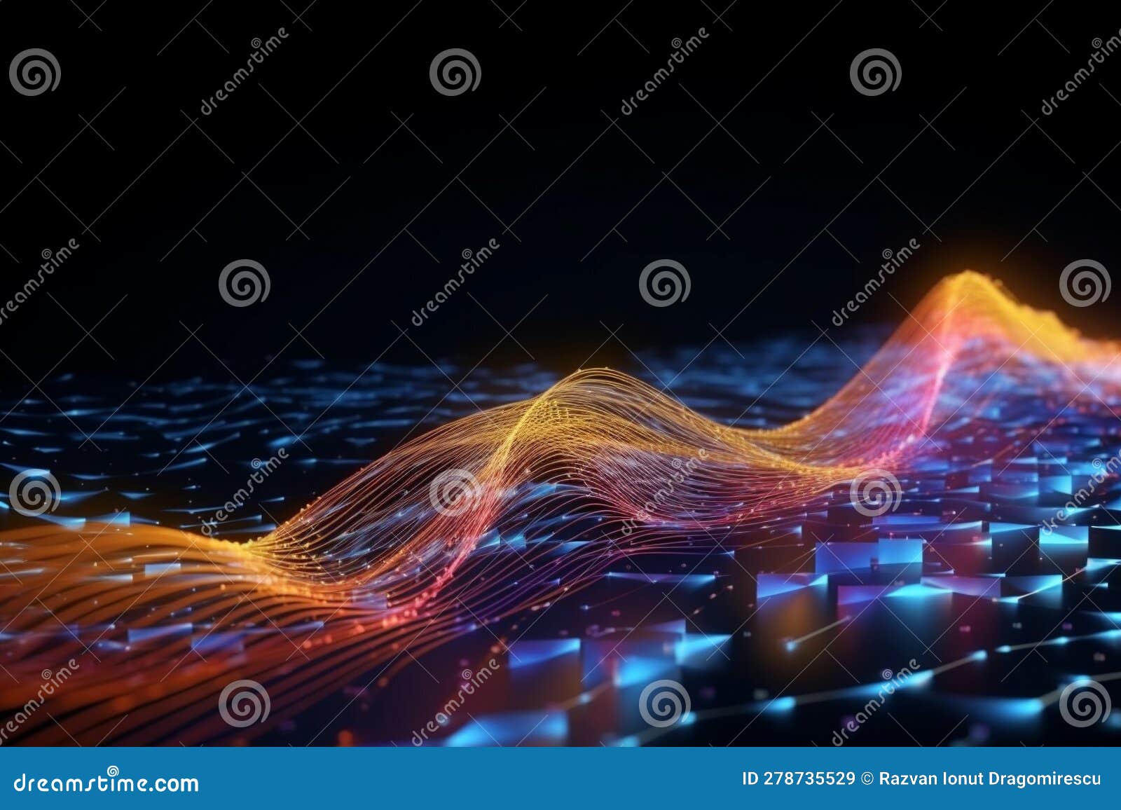 Vibrant Illustration Captures the Essence of Data Flow through Dynamic ...