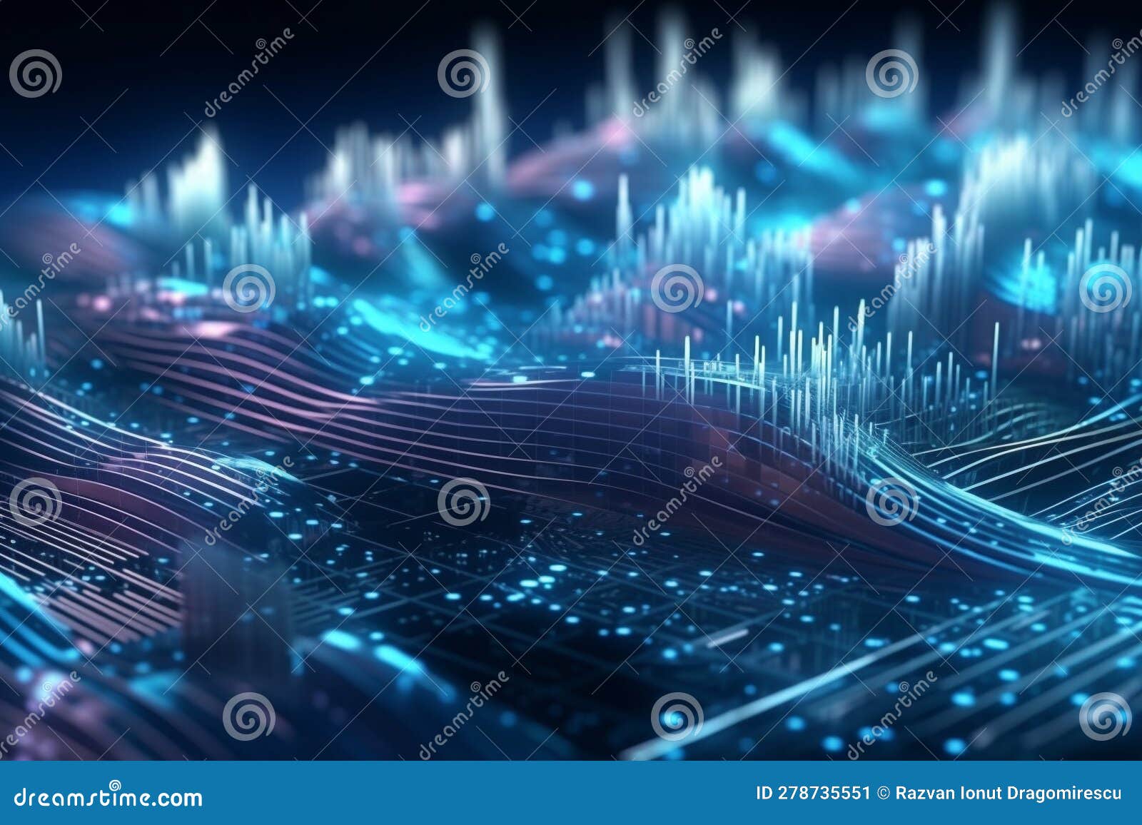 Vibrant Illustration Captures the Essence of Data Flow through Dynamic ...