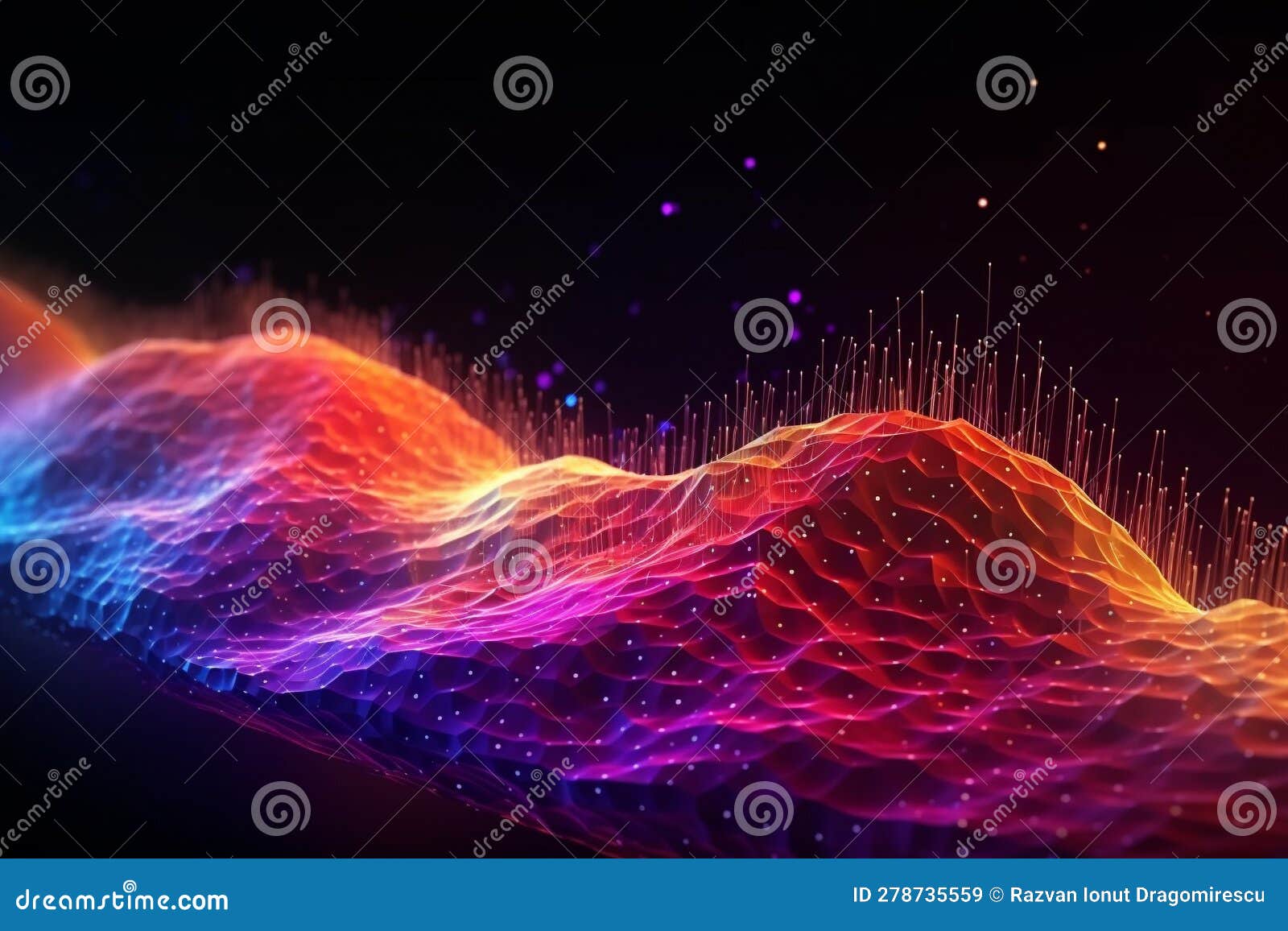 Vibrant Illustration Captures the Essence of Data Flow through Dynamic ...