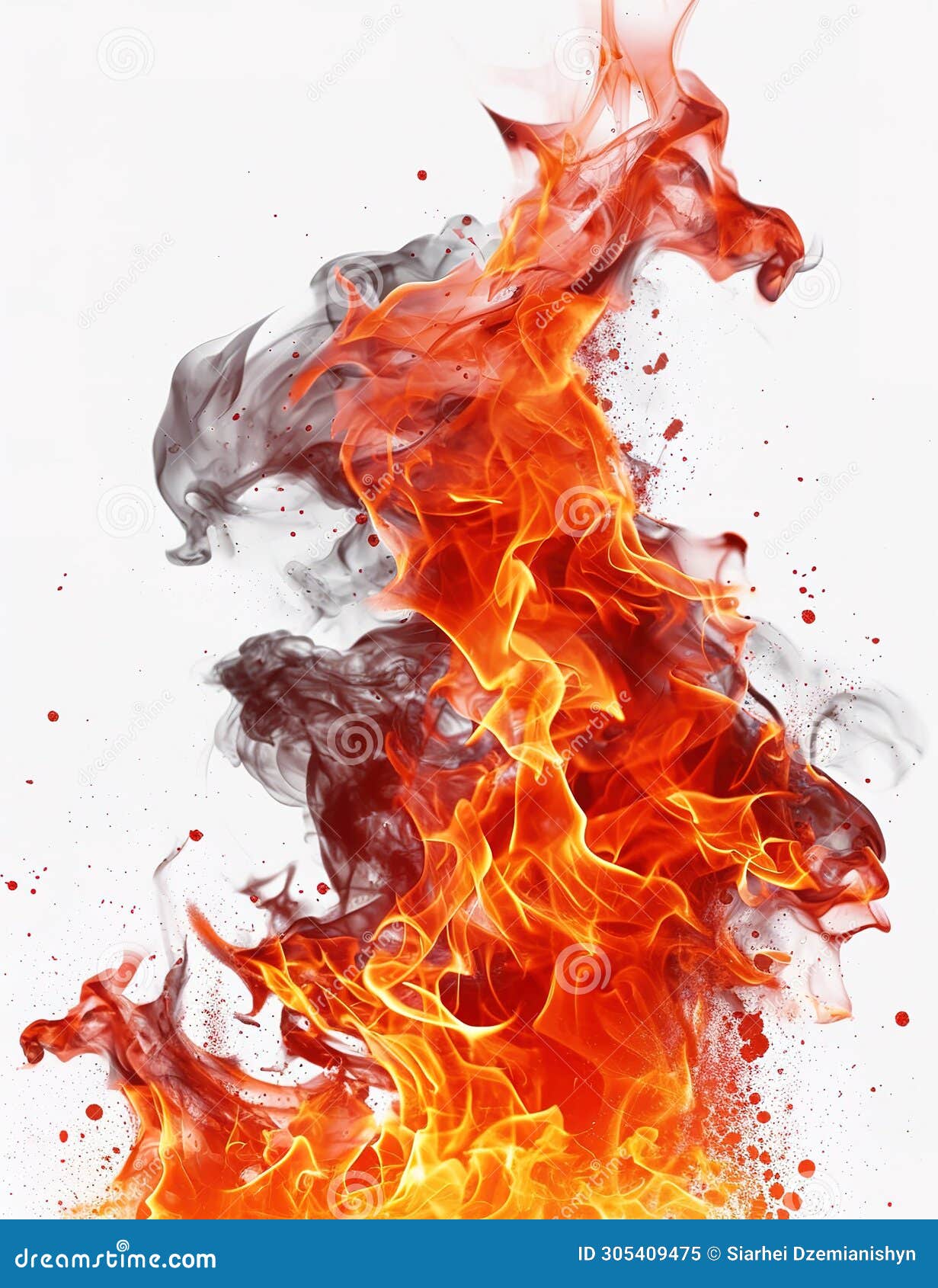 Vibrant Illustration of Dynamic Fire Flames, Ideal for Backgrounds ...