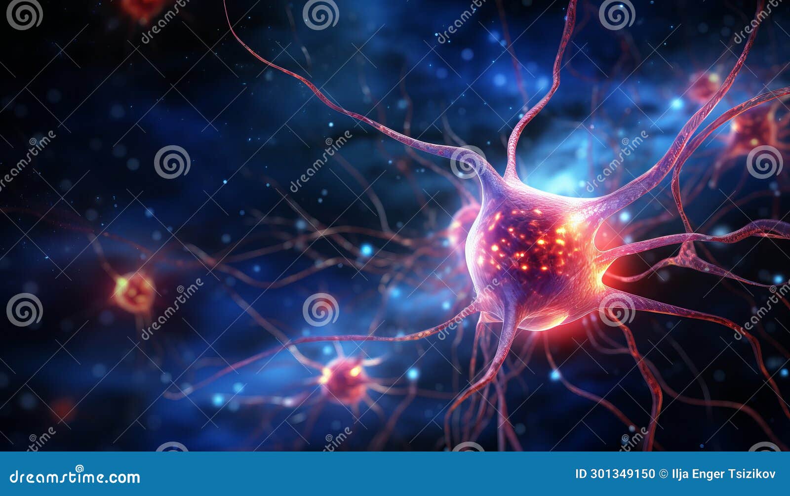 Vibrant Illustration of Human Brain and Neuron Cells with Intricate ... Vibrant Illustration of Human Brain and Neuron Cells with Intricate ...