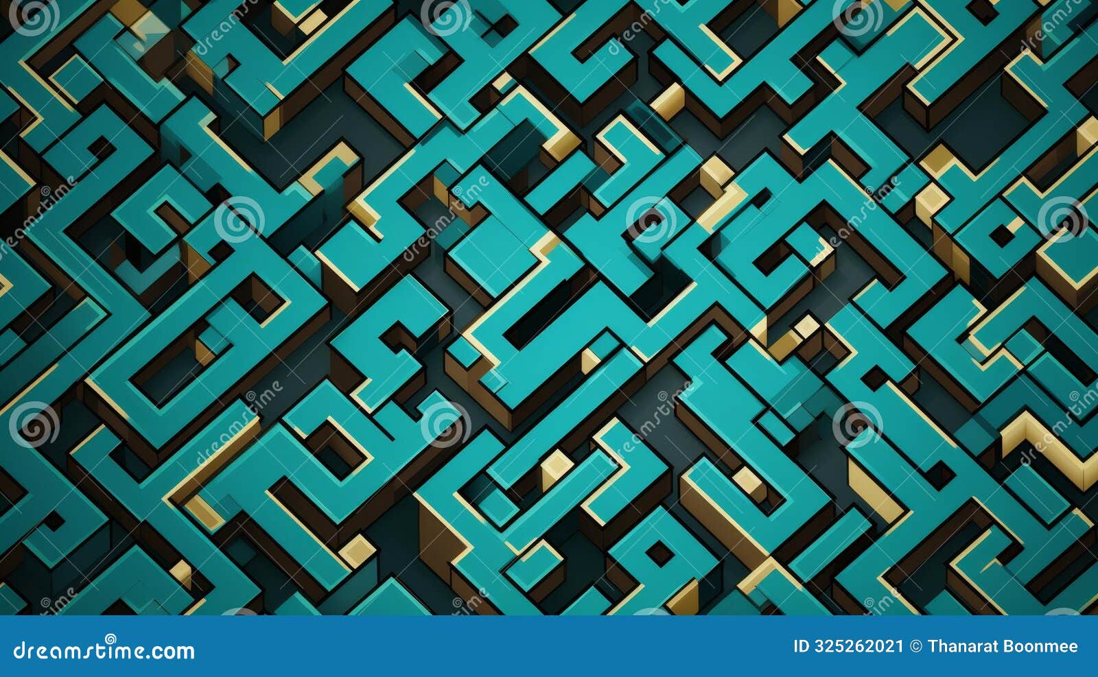 Vibrant Illustration of a Maze Pattern with Intricate Details, High ...