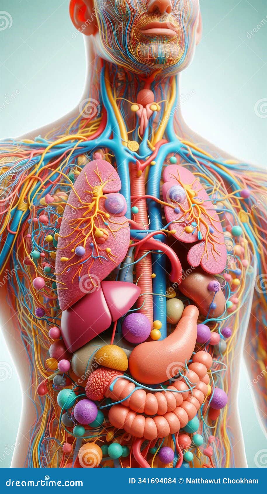 Detailed Human Body Anatomy Illustration Stock Illustration ...