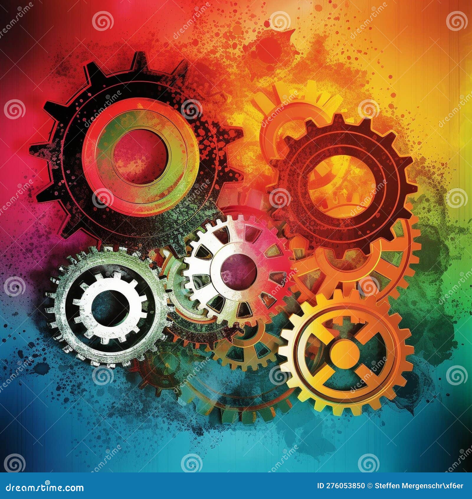 Interlocking Gears: the Power of Teamwork Stock Illustration ... Interlocking Gears: the Power of Teamwork Stock Illustration ...