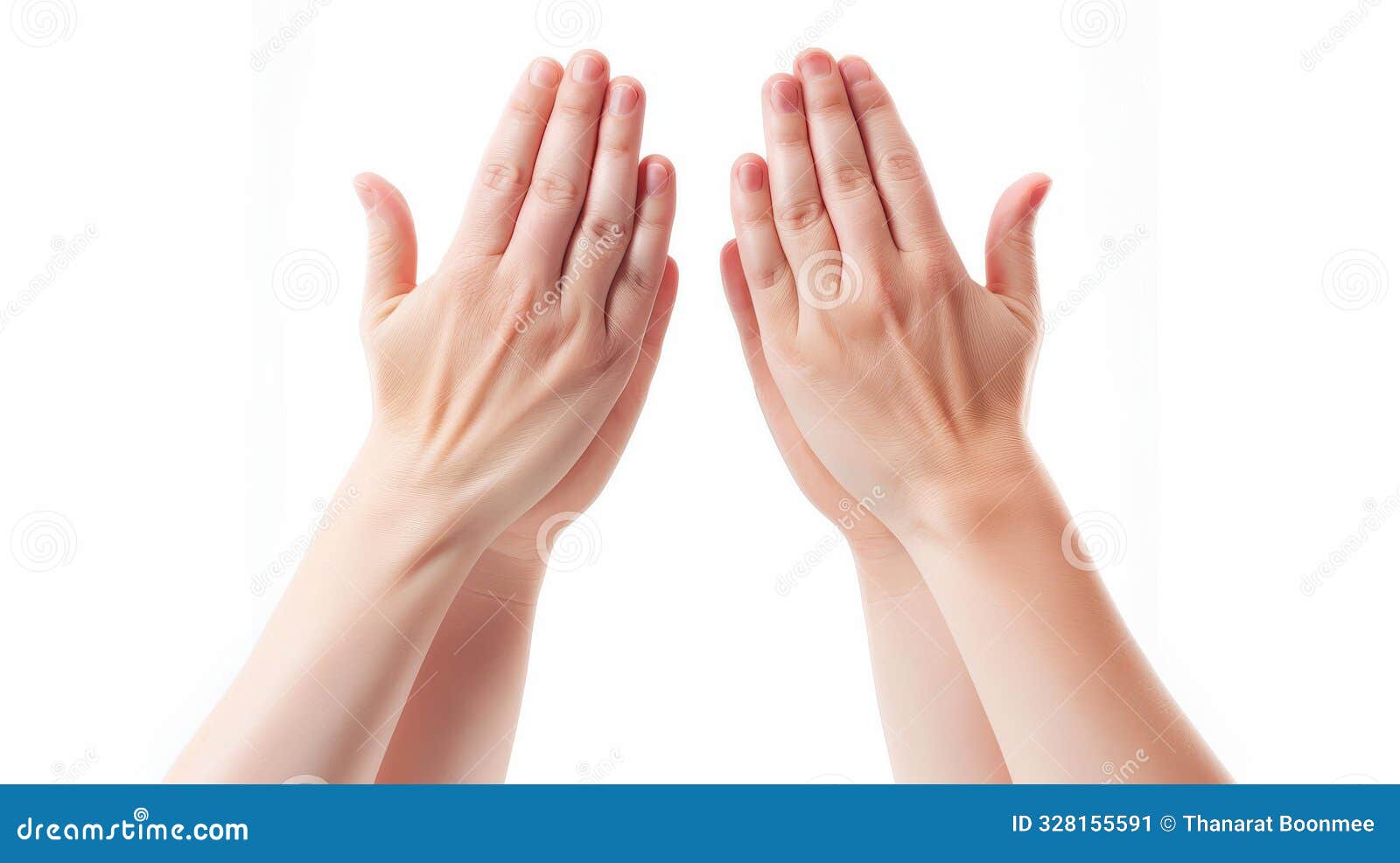 Vibrant Image of Applause with Hands on a White Backdrop Stock ...