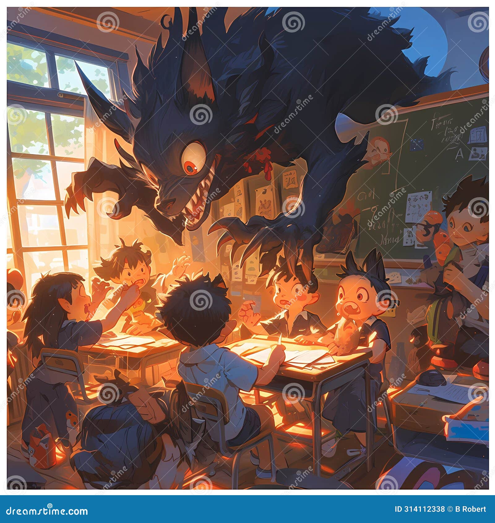 Monsters' Classroom - Education Meets Creatures Royalty-Free ...