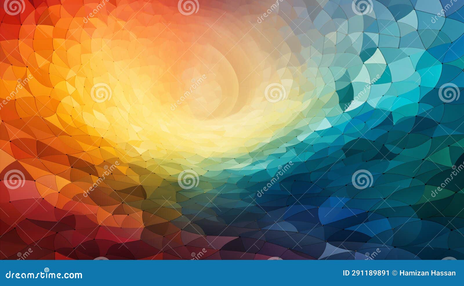 A Vibrant Image Displays Intricate Geometric Patterns in a Dazzling ...