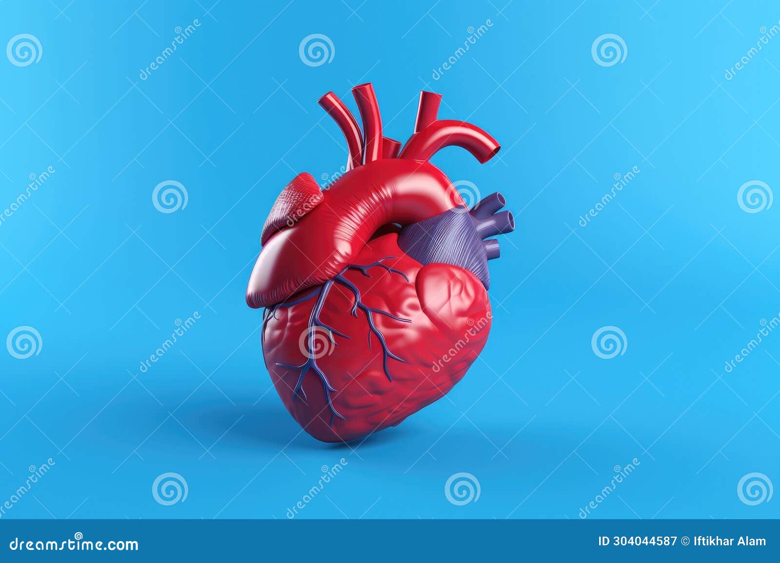 A Vibrant Image Featuring a Red and Blue Heart Symbol Displayed on a ...