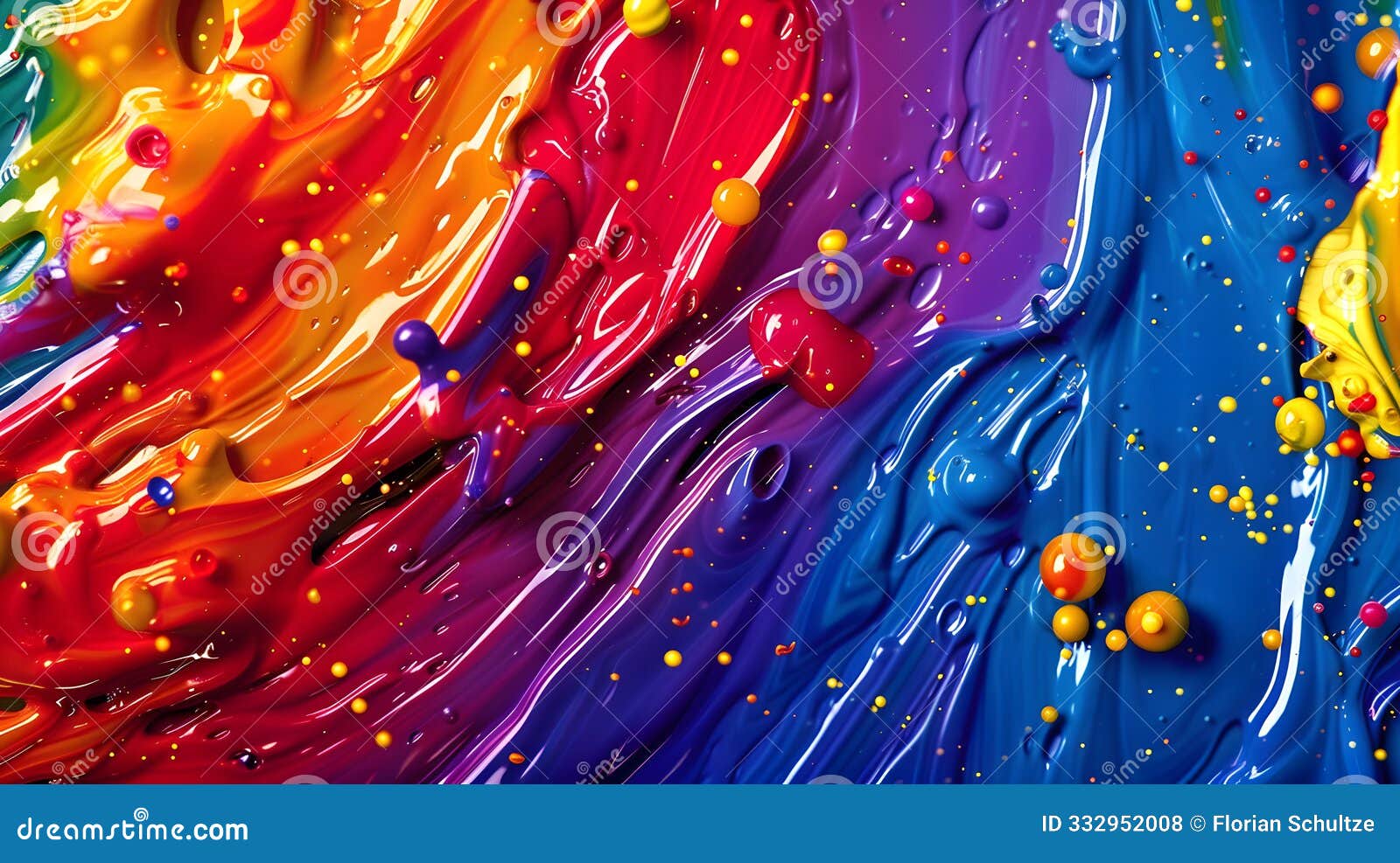 Vibrant Image Showing a Colorful Array of Paint Streaks Stock ...