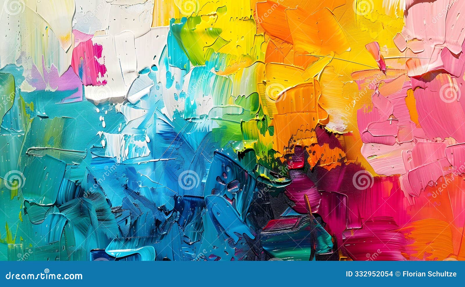 Vibrant Image Showing a Colorful Array of Paint Streaks Stock ...