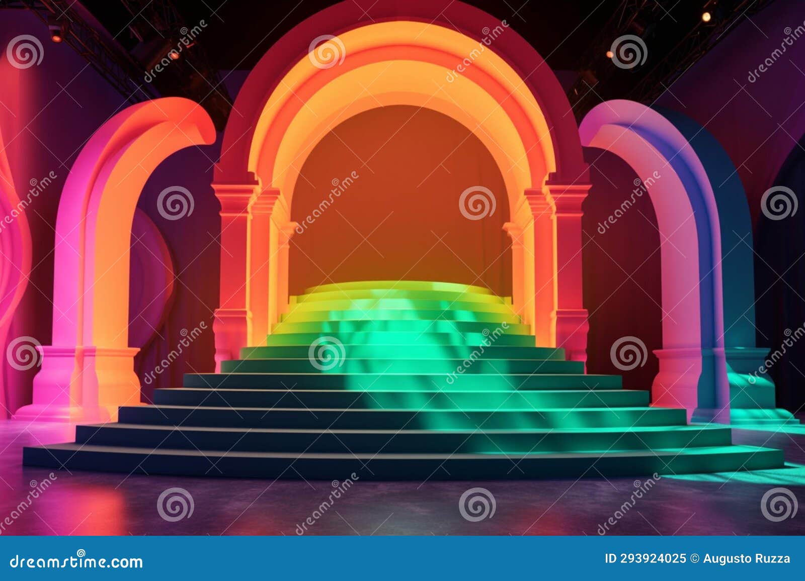 Multicolored dream stage stock illustration. Illustration of colorful ...