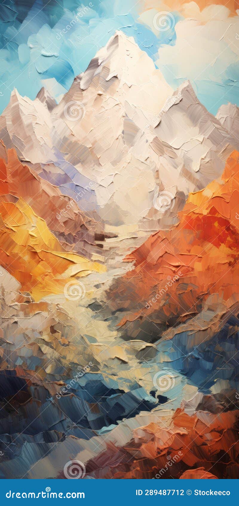 Vibrant Impasto Karst Painting With Textured Detail And Warm Color ... Vibrant Impasto Karst Painting With Textured Detail And Warm Color ...