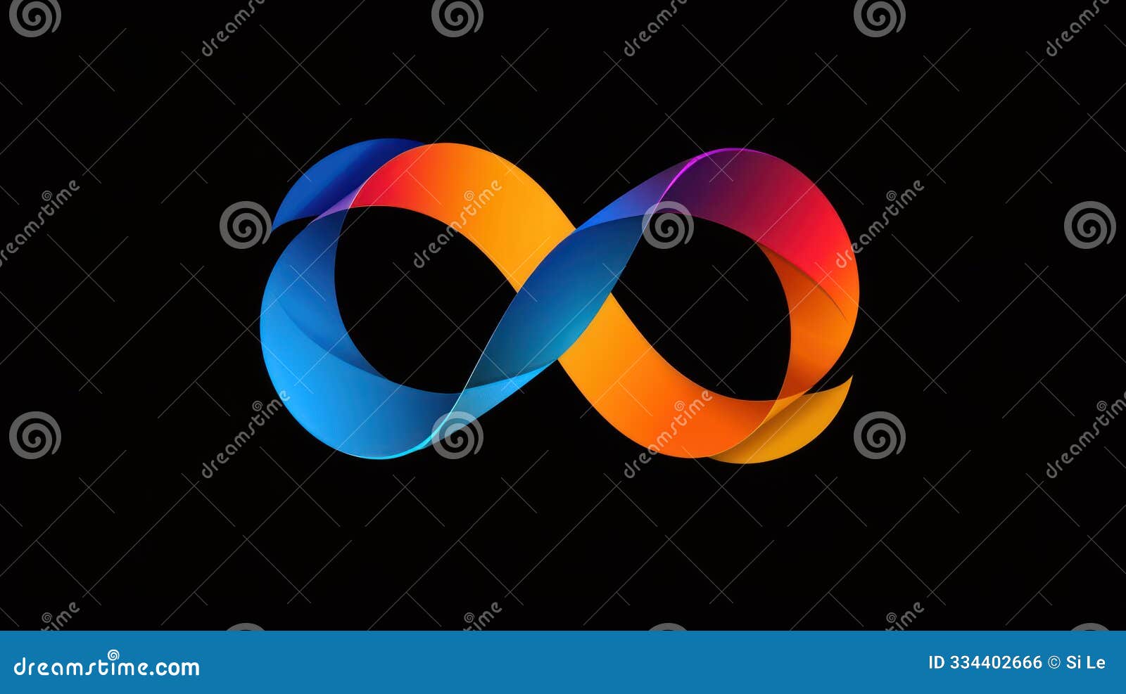 Vibrant Infinity Logo Design with Multiple Colors Stock Illustration ...