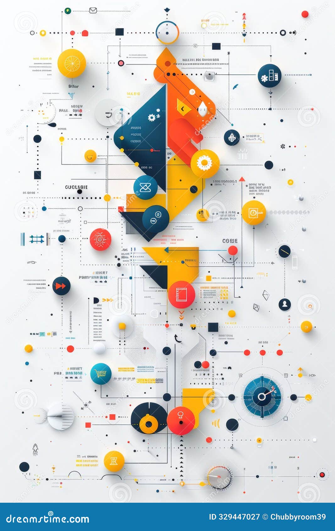 Vibrant Infographic Illustrating Project Task Sequence with Arrows and ...