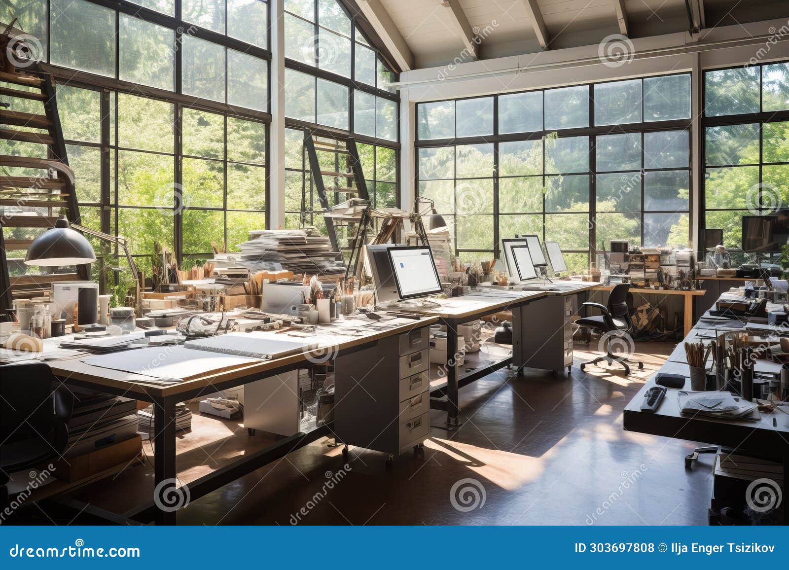 Vibrant and Inspiring Work Environment Creative Workspaces and Modern ...