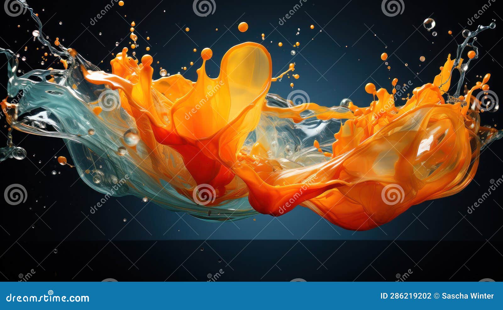 Harmony in Hues: Tricolor Water Splash Stock Illustration ...