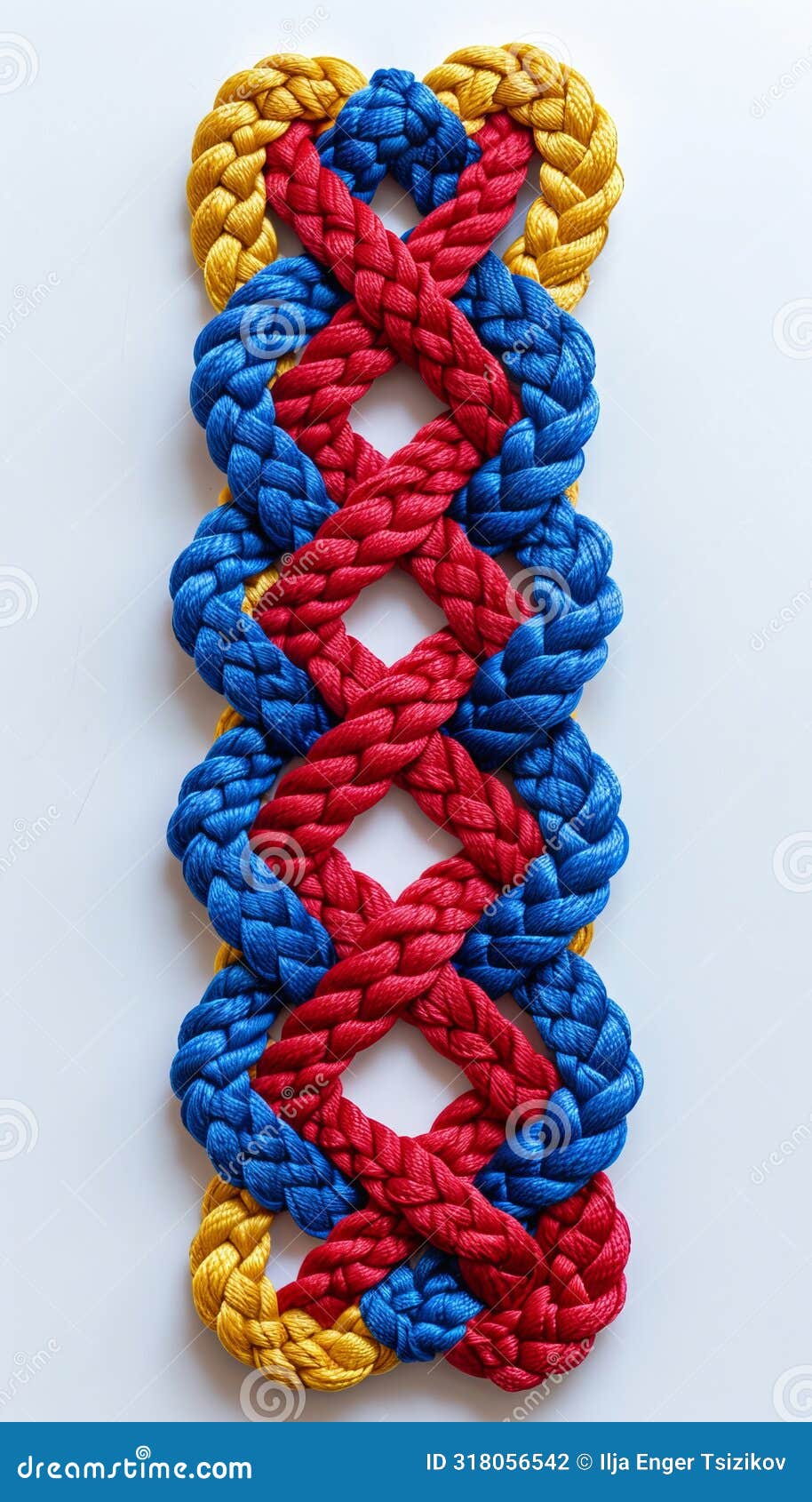 Vibrant Intertwined Ropes on White Backdrop Symbolizing Unity ...