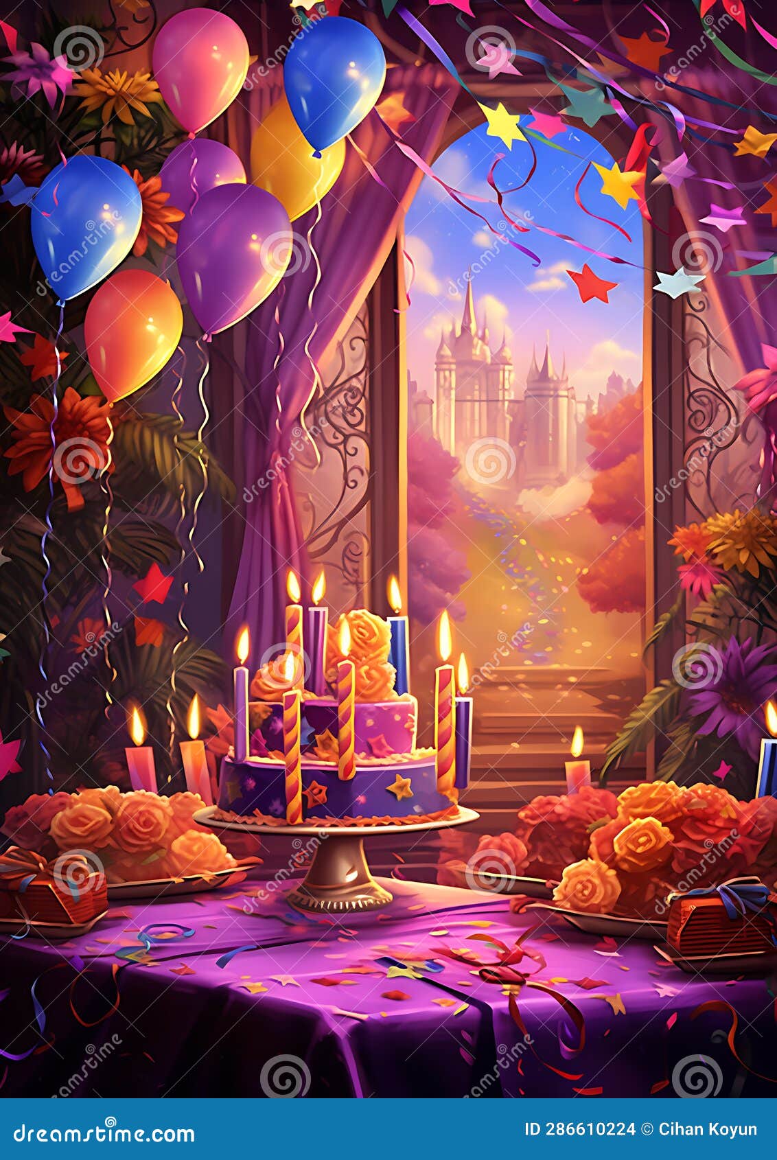 Vibrant invitation art stock illustration. Illustration of ...