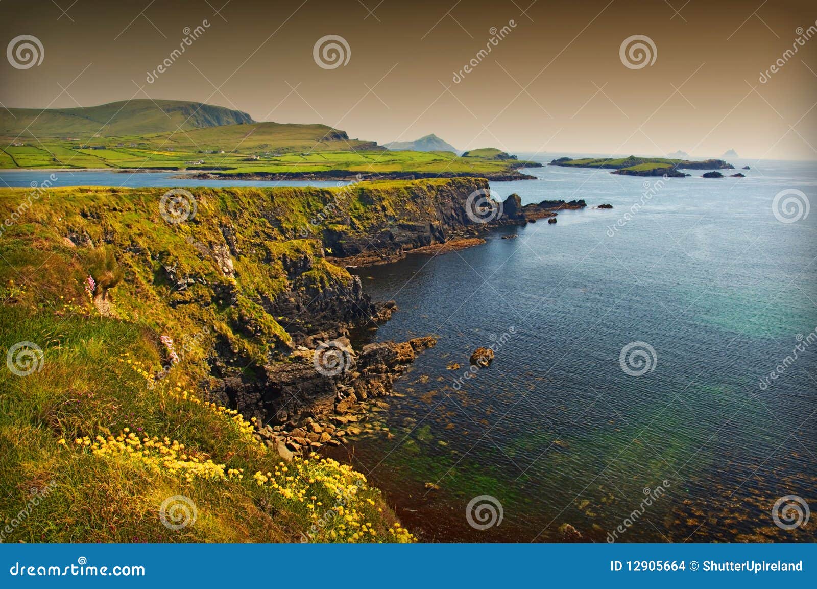 Vibrant Irish Scenic Coastal Seascape Stock Photo - Image of moher ...