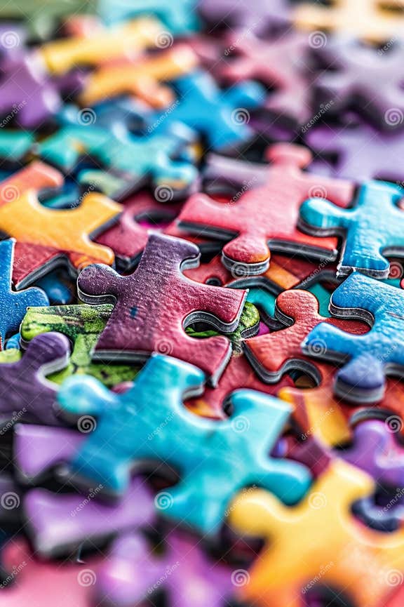 Vibrant Jigsaw Puzzle Unity Showing Teamwork and Collaboration in a ...