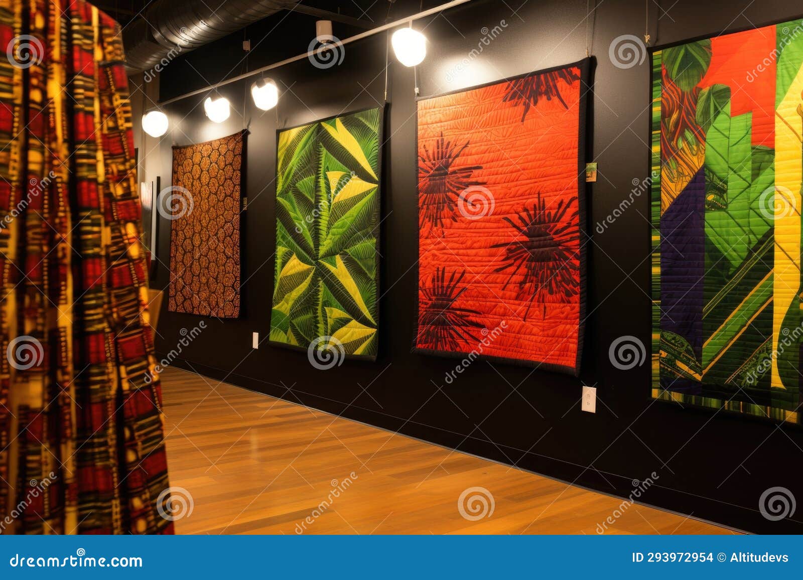 Vibrant Kwanzaa-themed Textile Patterns Showcased on Panels Stock Photo ...