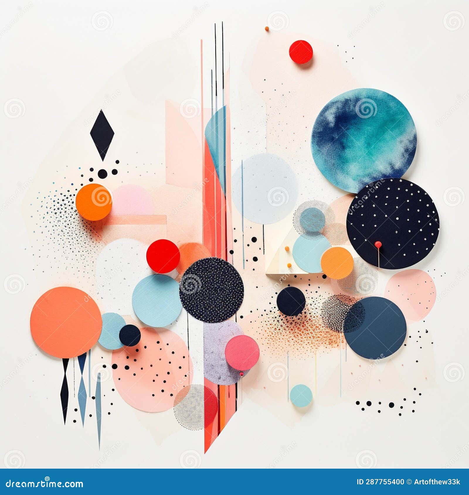 Vibrant Layers: a Creative Collage of Colorful Shapes and Textures ...