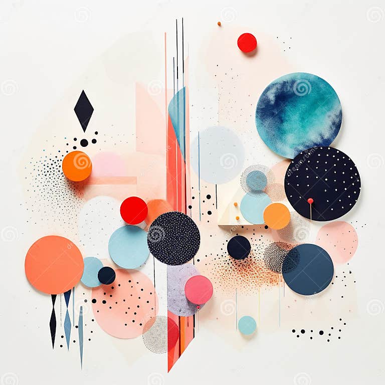 Vibrant Layers: a Creative Collage of Colorful Shapes and Textures ...