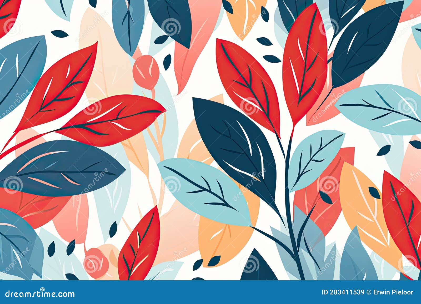 Vibrant Leaf Inspired Pattern Design for Your Project Stock ...