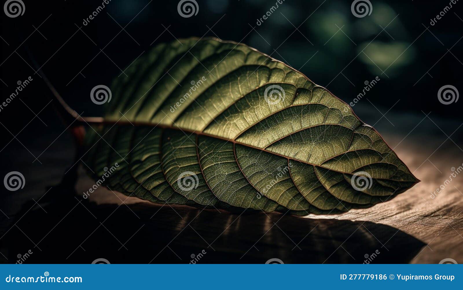Vibrant Leaf Vein Pattern in Bright Green Generated by AI Stock ...