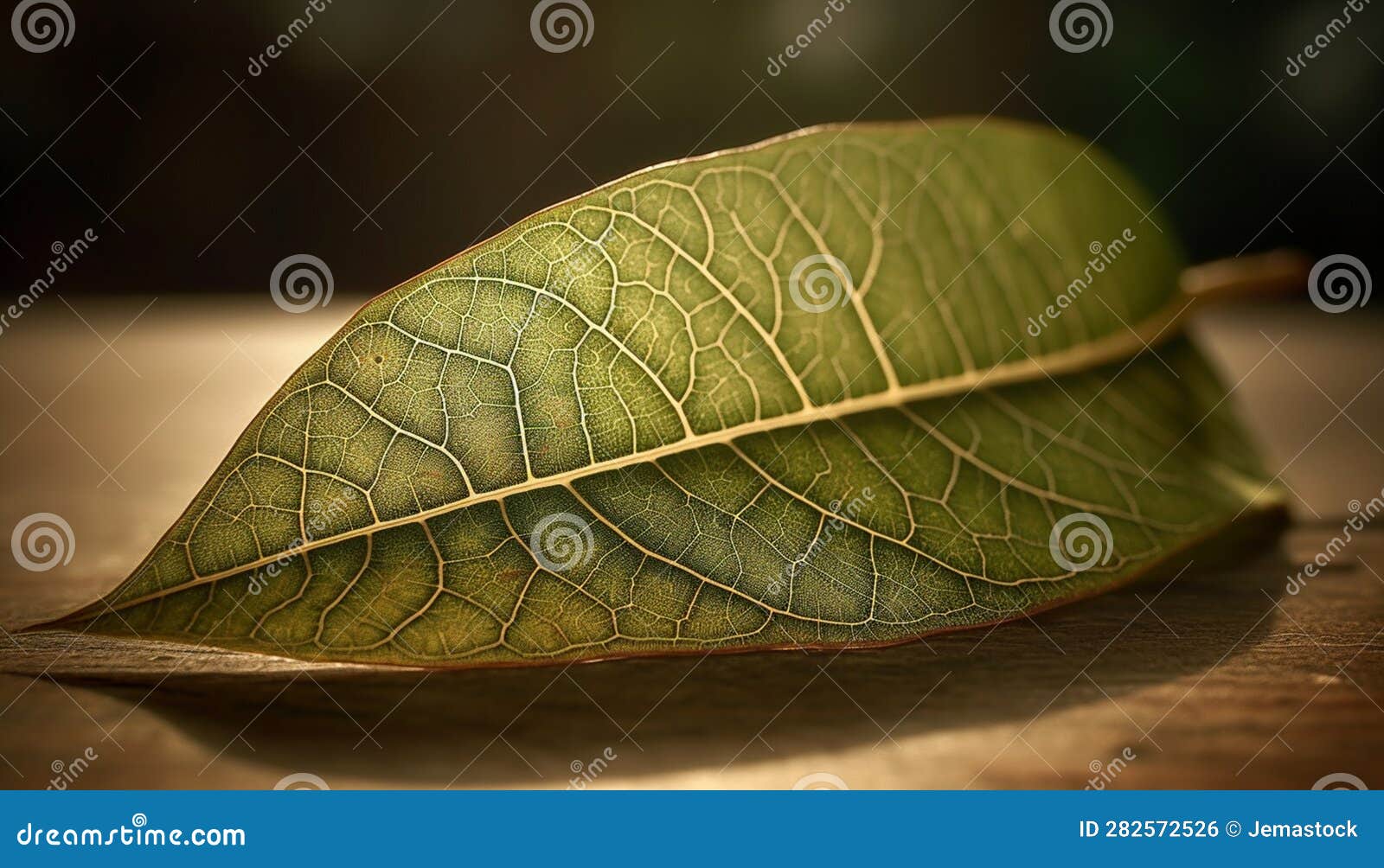 Vibrant Leaf Vein Pattern on Green Plant in Sunlight Outdoors Generated ...
