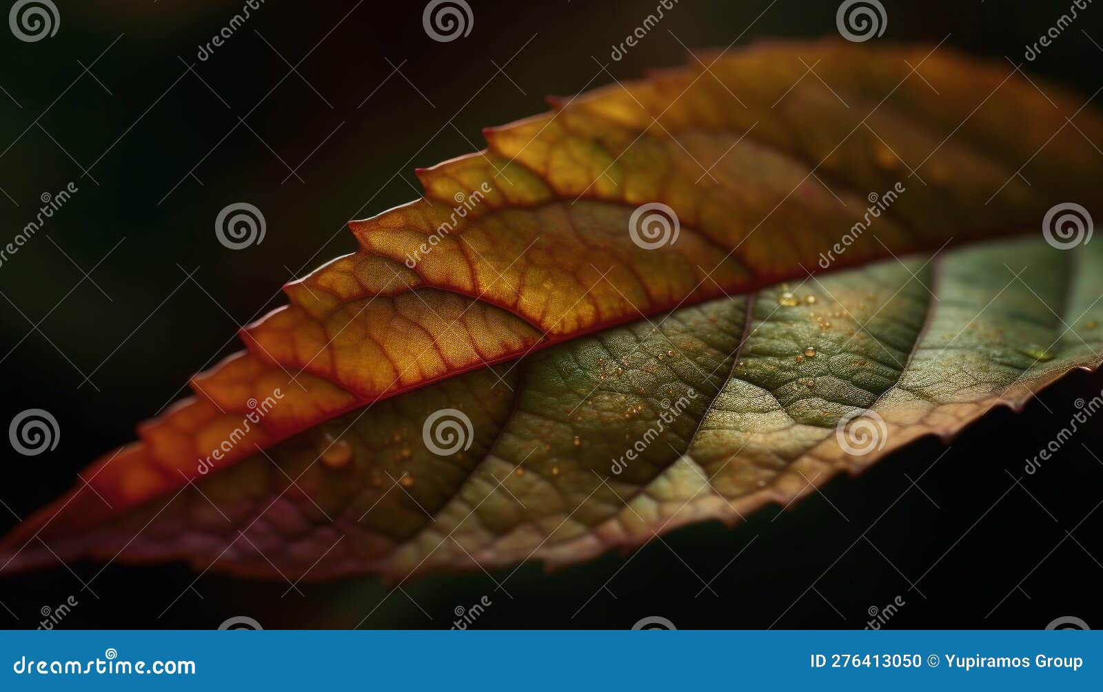 Vibrant Leaf Vein Pattern on Maple Tree Generated by AI Stock ...