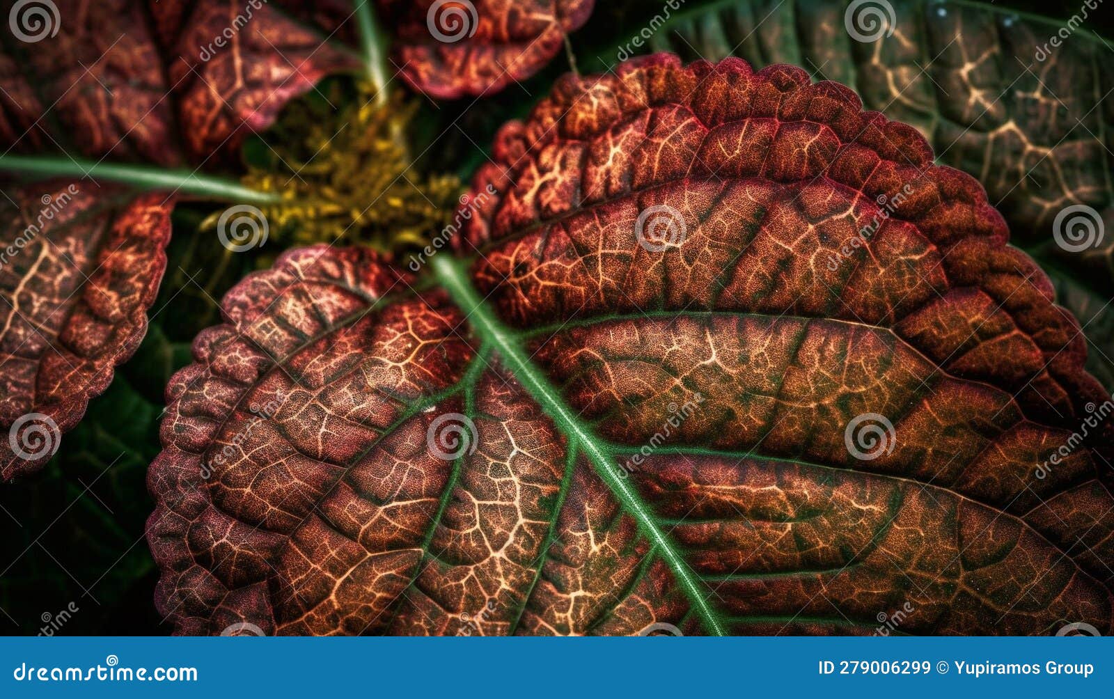 The Vibrant Leaf Vein Pattern Showcases the Beauty of Nature Generated ...