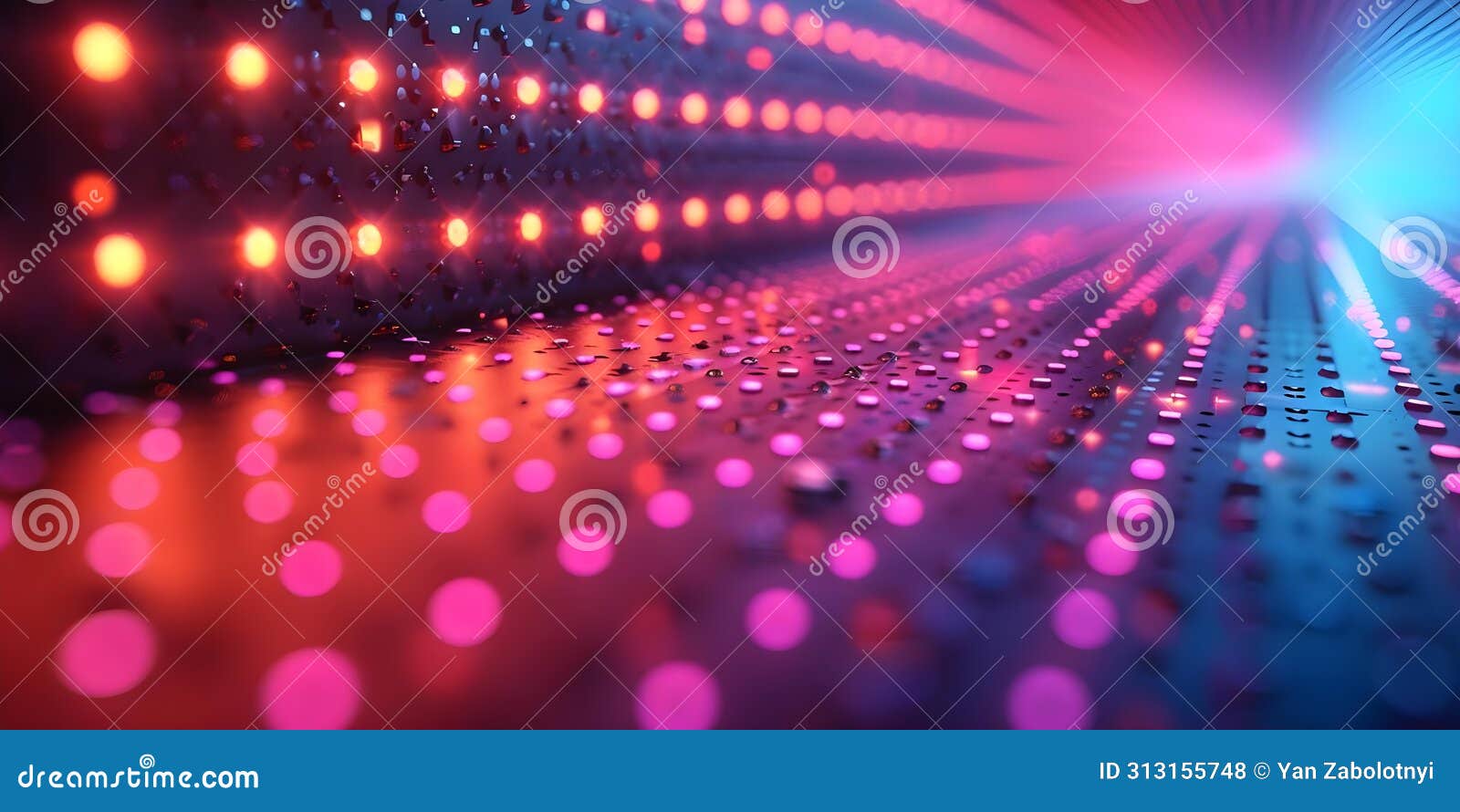 Vibrant LED Lights Wall Display Perfect for Disco or Party Background ...