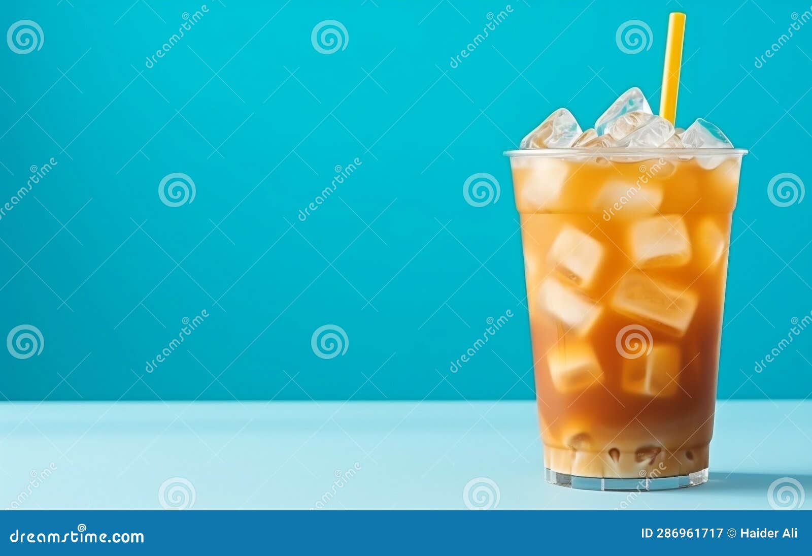 Vibrant Lemon Ice Bubble Tea Refreshment. Generative AI Stock Image ...