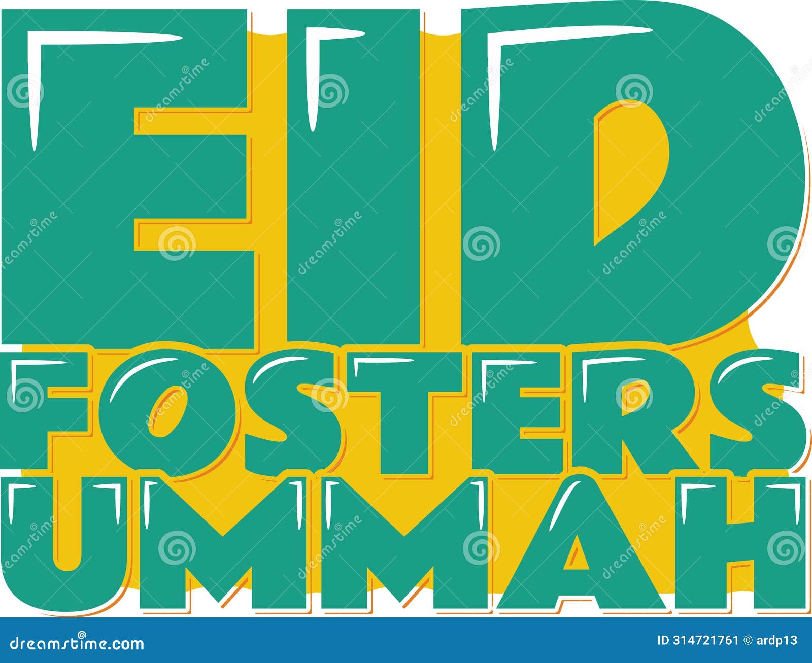 Ummah Unity Concept With Mosque Architecture Under A Starry Sky And Crescent Moon. Flat Vector ...